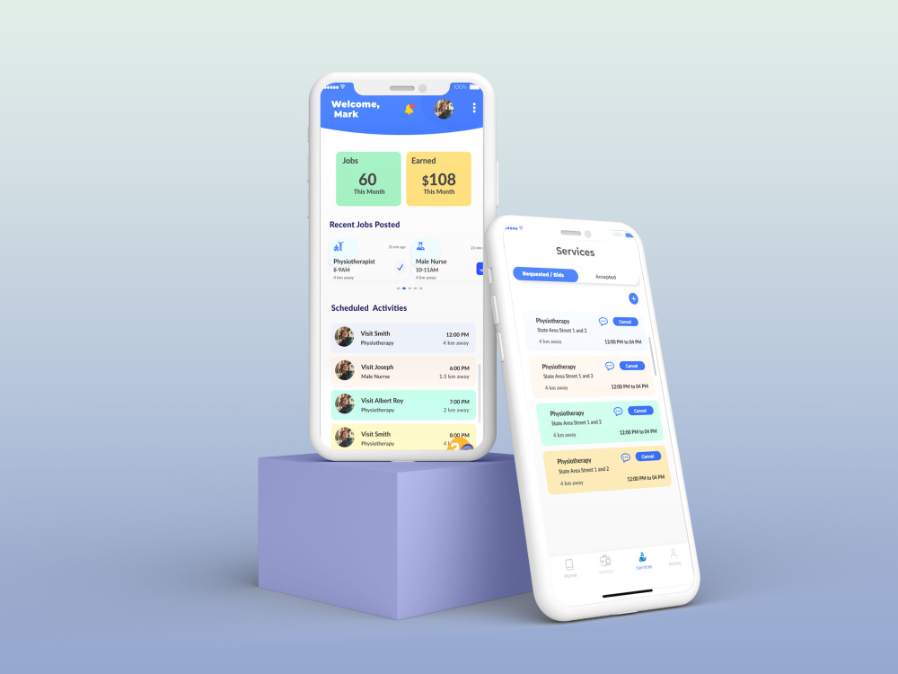 A mobile app Ui Ux design in figma with figma prototype | Upwork