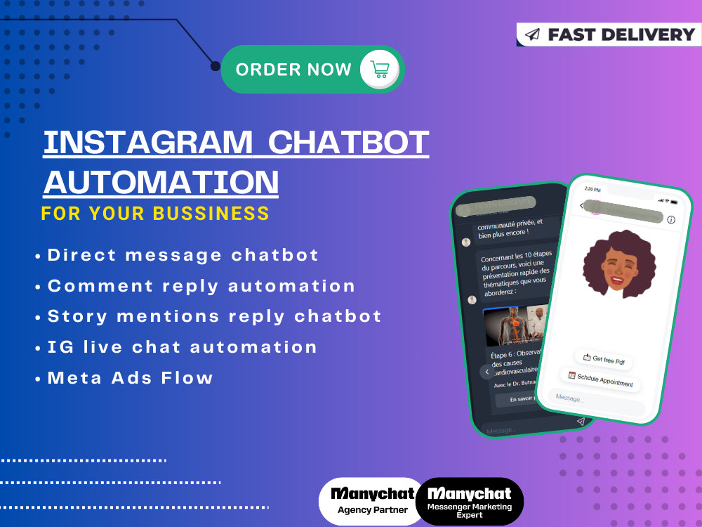 Instagram Chatbot using Manychat | Upwork