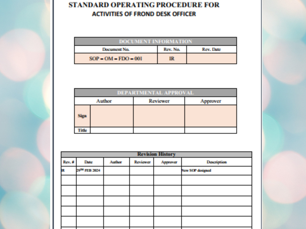 Standard Operating Procedure and Work Instructions (ISO 9001) | Upwork