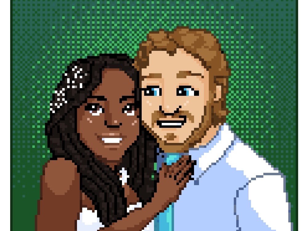 A custom whimsical pixel portrait | Upwork