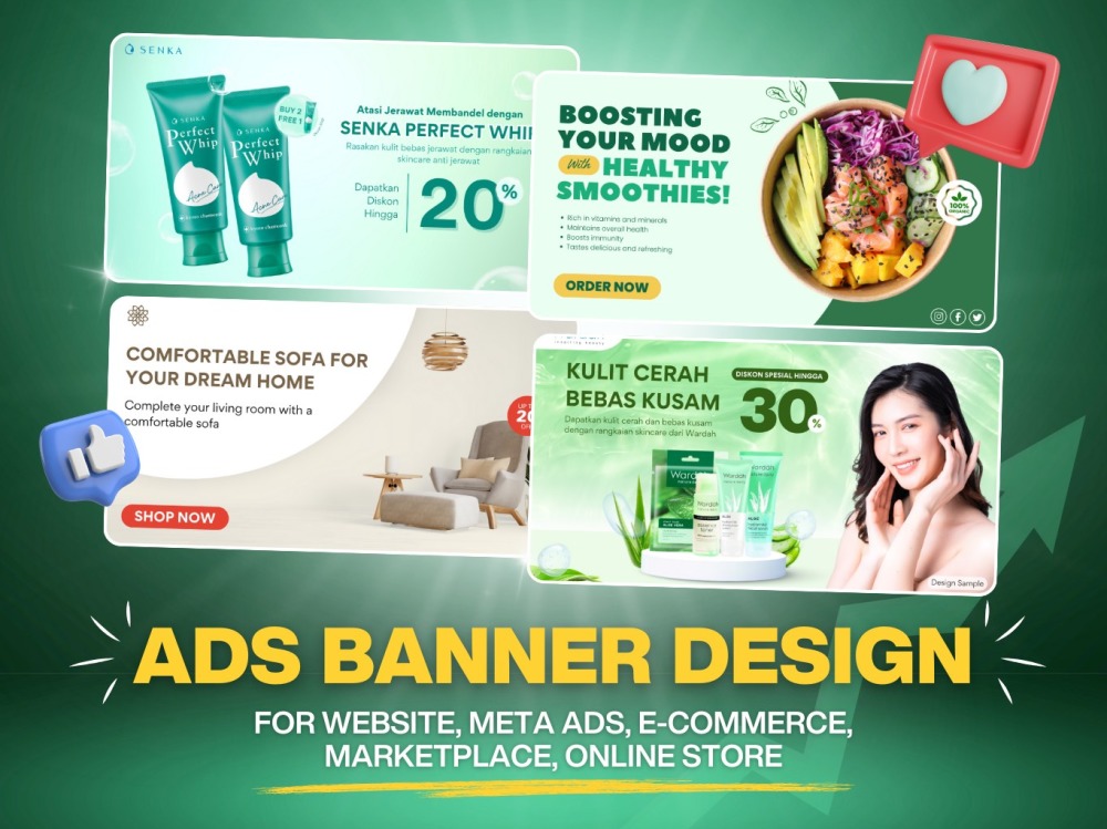 Engaging Website, Ecommerce, Market Place Banner Design | Upwork