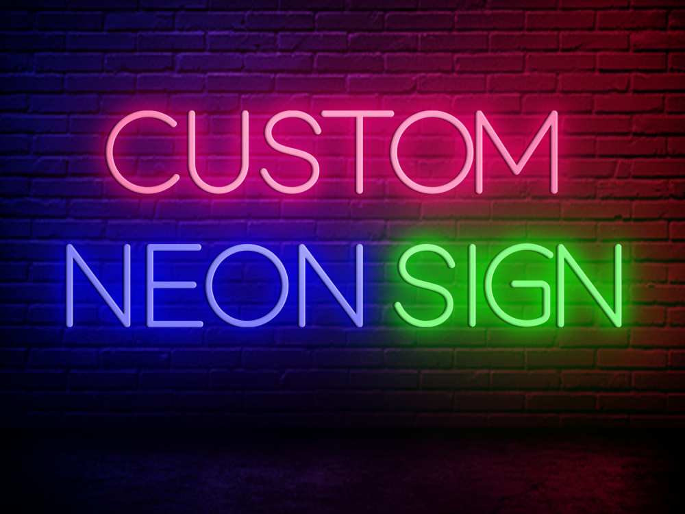 2 custom neon with acrylic effect | Upwork