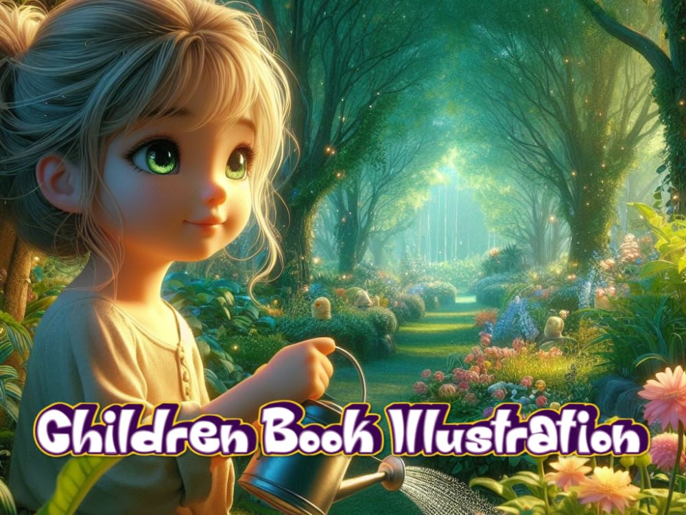 3d children book illustration, ,kid illustration, children book cover ...