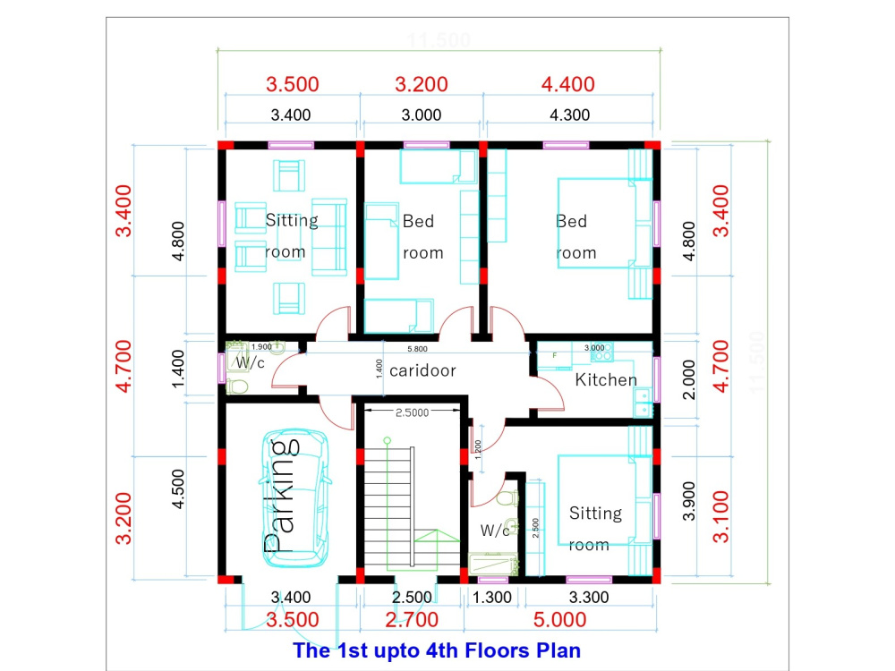 A professional AutoCAD 2D architectural floor plan creation | Upwork