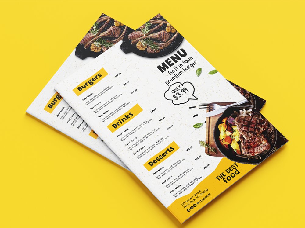 Eye-catching food menu, restaurant menu and menu board design | Upwork