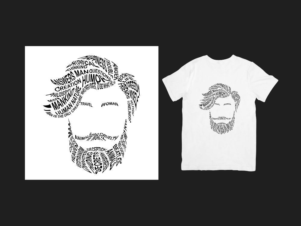 Custom word cloud art and typography t shirt design | Upwork