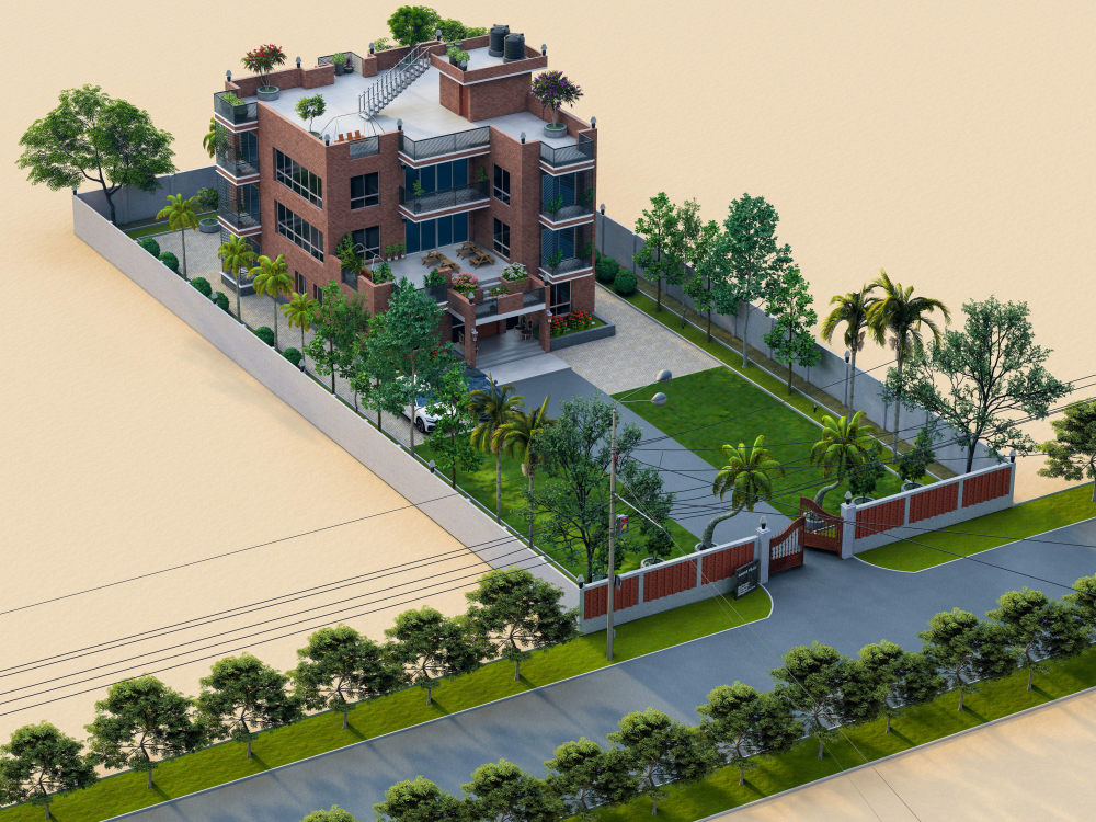 Architectural 3D model & stunning photorealistic exterior rendering ...