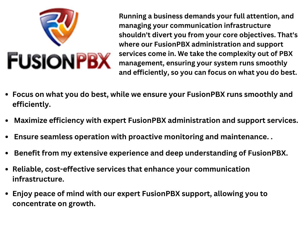 Fusionpbx Administration and Support | Upwork