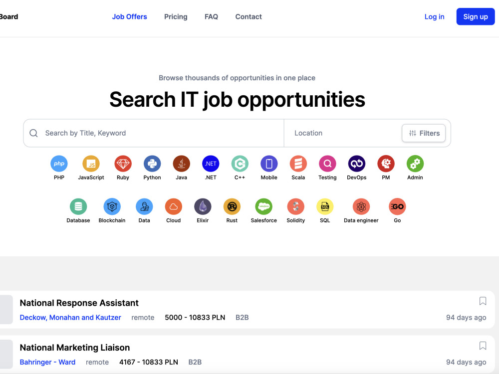 A dedicated job board | Upwork