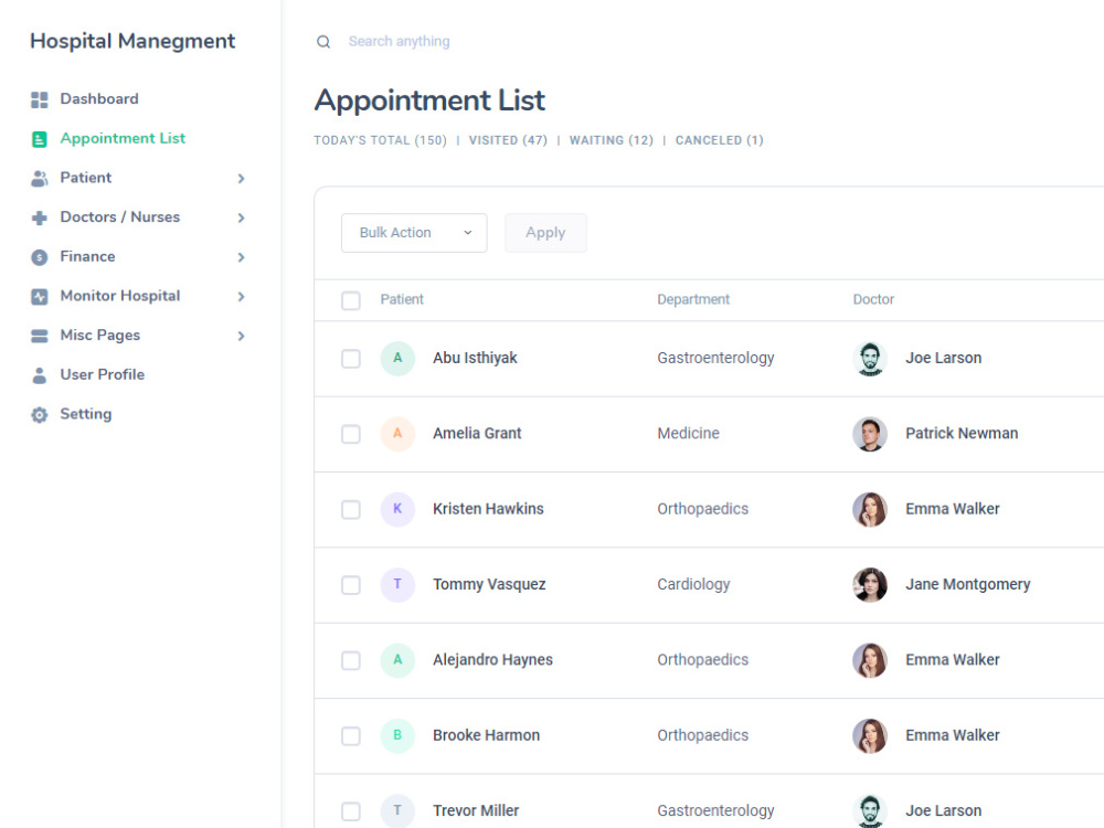 A full-feature hospital management system. | Upwork