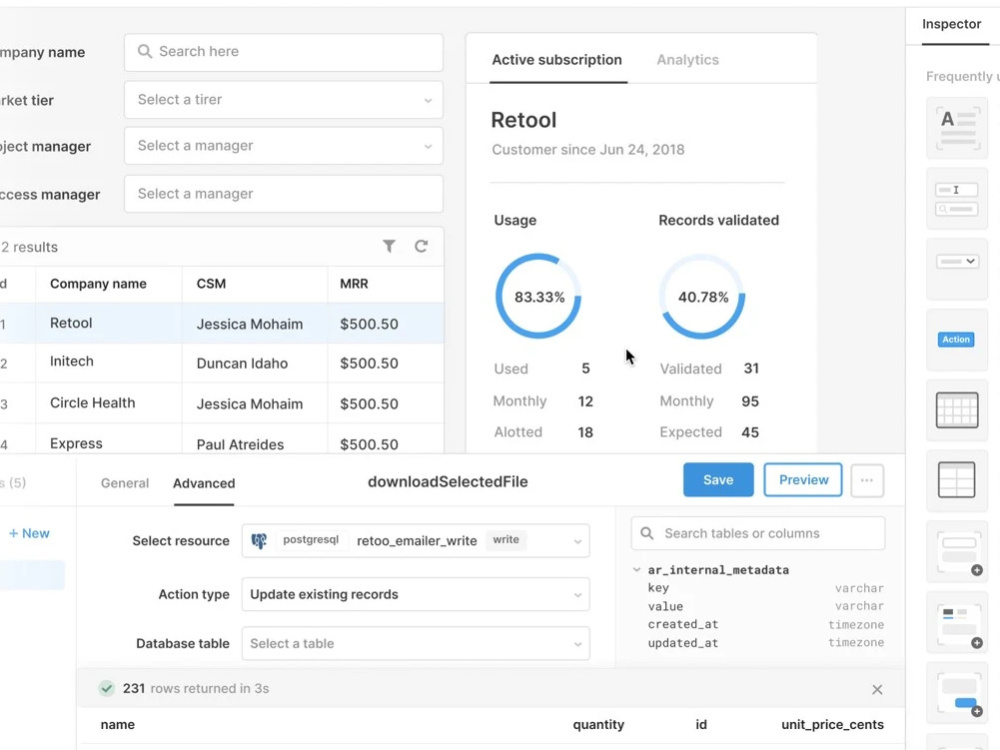 Retool Applications Dashboard for your data | Retool Expert | Upwork