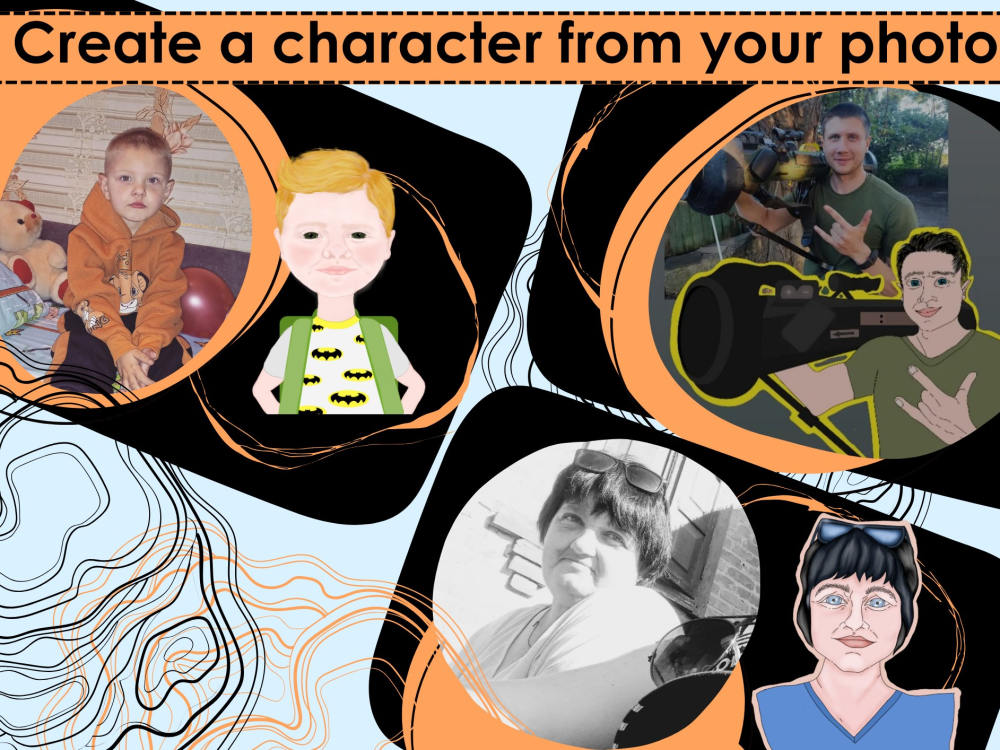 Illustration with photo and description | Upwork