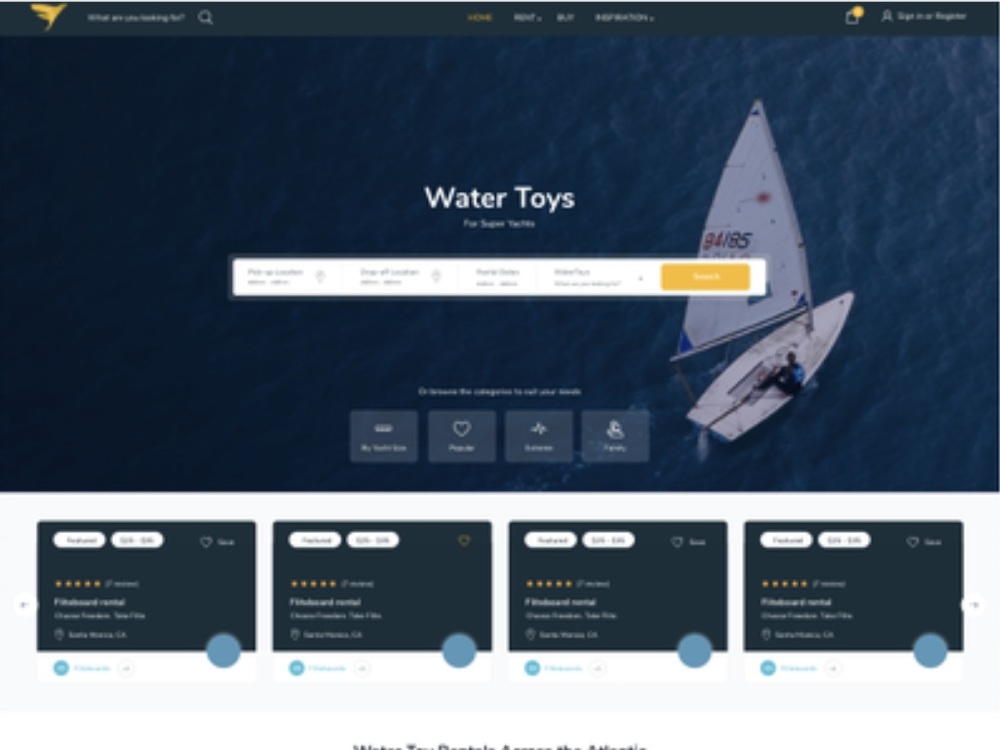 A functional, responsive web/app prototype mockup (with CSS visual code ...