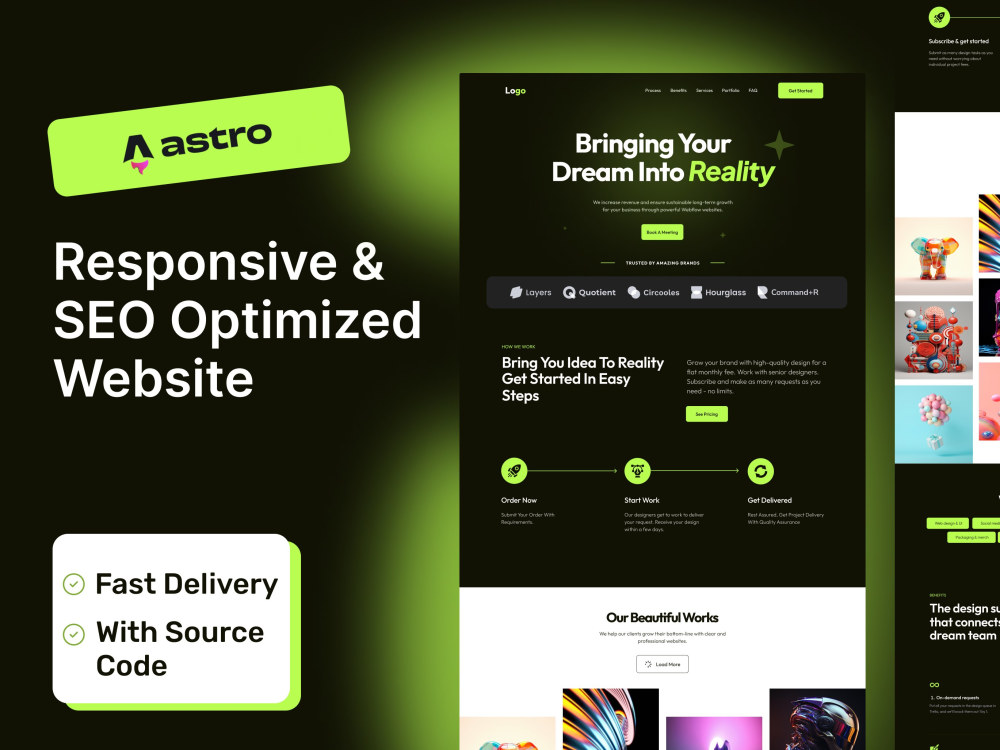 Responsive and SEO optimized Astro Js website | Upwork
