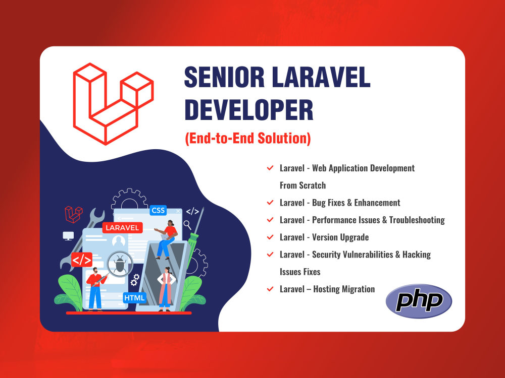 Senior Laravel Developer Laravel Php Vuejs Reactjs Mysql Upwork