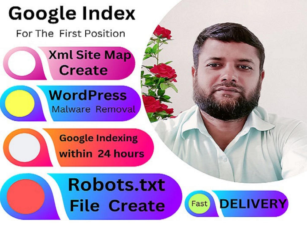XML sitemap, robots txt, google index, malware remove. | Upwork