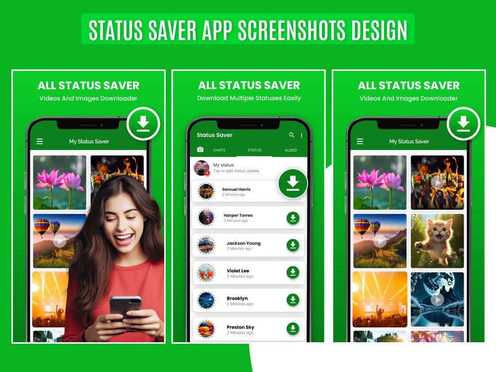 Modern app screenshots design for the app store or play store | Upwork