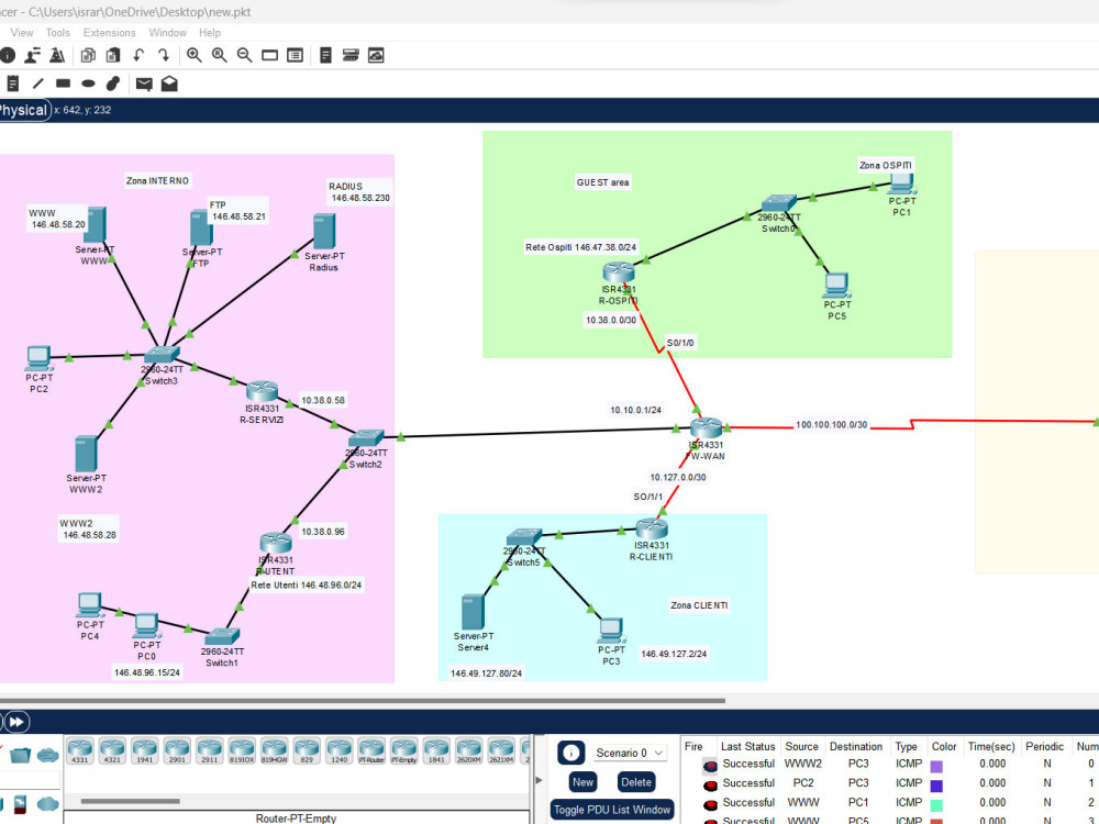 Cisco packet tracer project | Upwork