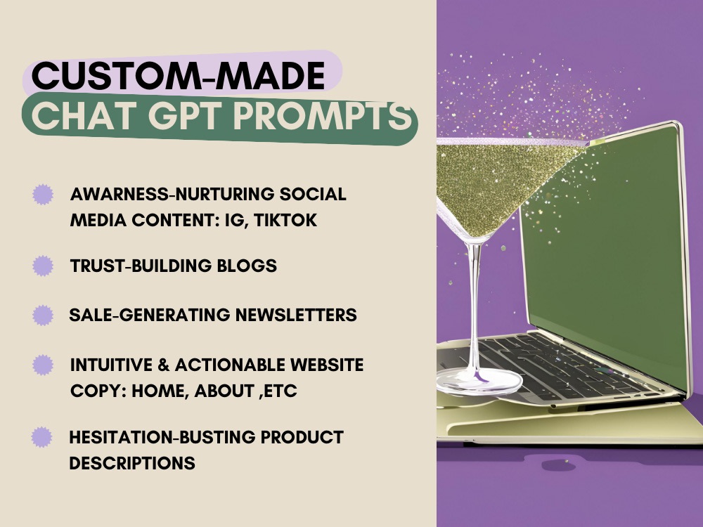 Chat GPT prompts custom-made for e-commerce website and social content ...