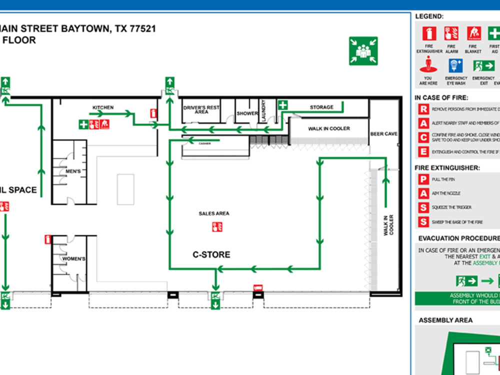 A fire evacuation plan, diagram, emergency exit and egress plan | Upwork