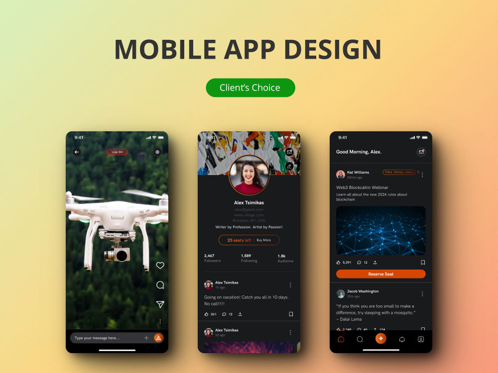 Custom Mobile App design | UI/UX Designer | Figma Expert | Upwork