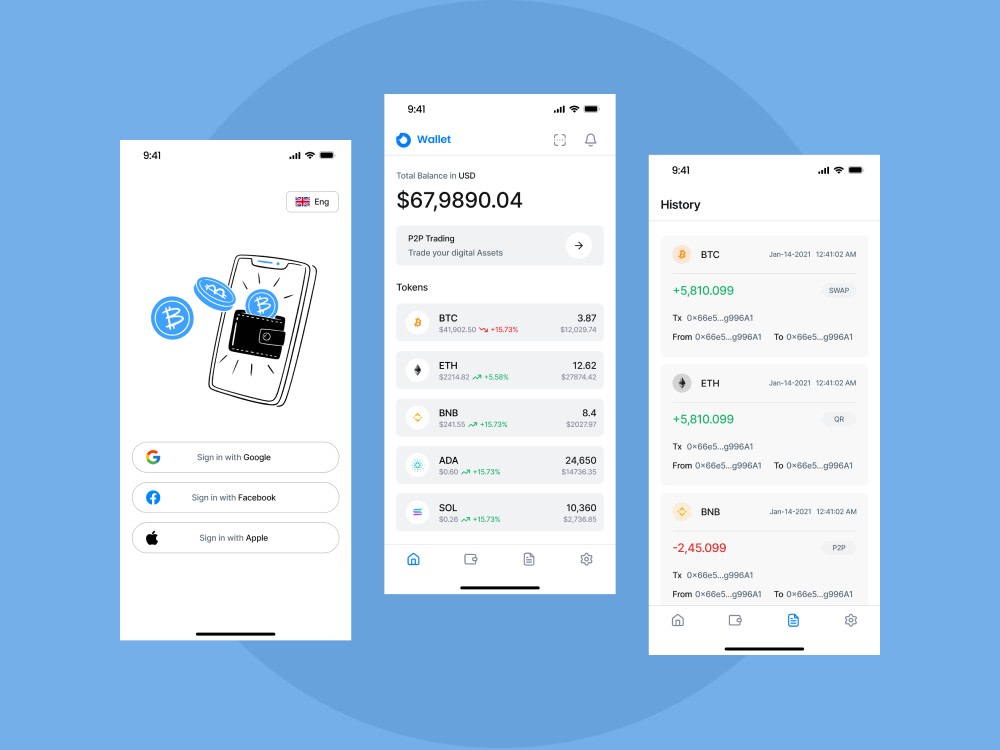 An engaging UI/UX for your dApp wallet mobile app | Upwork An engaging UI/UX for your dApp wallet mobile app | Upwork