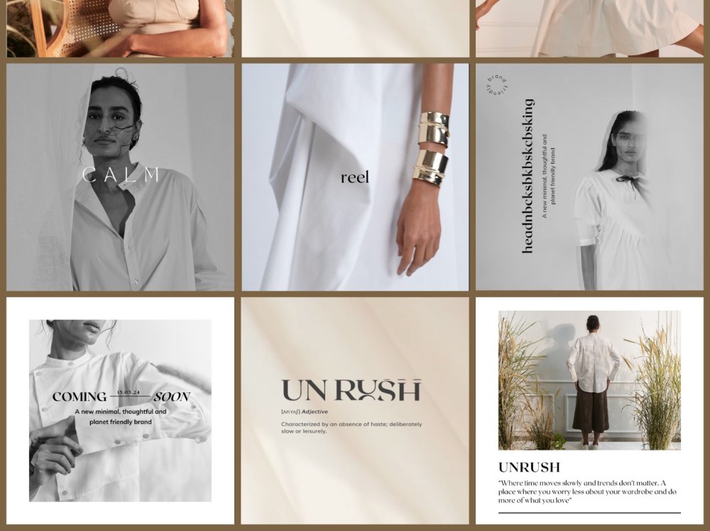 A cohesive Social Media feed design with static creatives and video ...