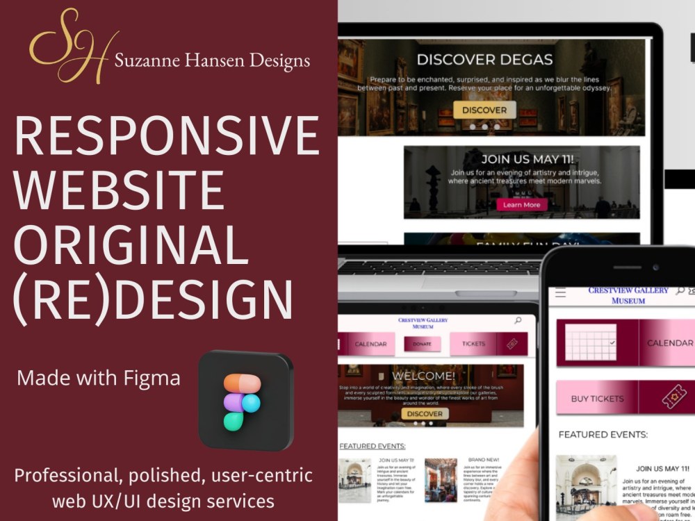 A stunning responsive website design made with Figma | Upwork