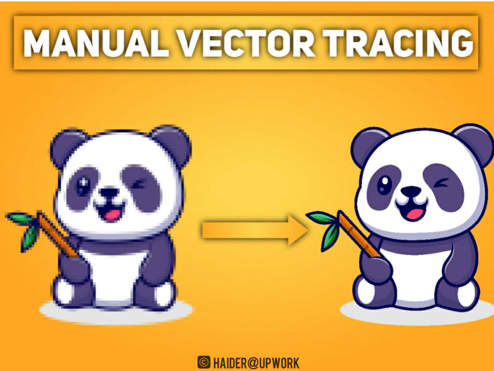 Vector tracing, vector design of any logo/image using adobe illustrator ...