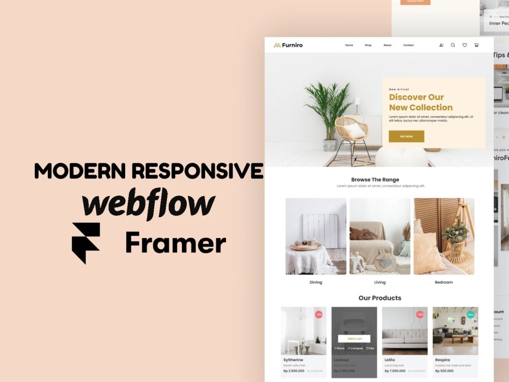 Design, redesign or develop responsive framer website, figma to webflow | Upwork