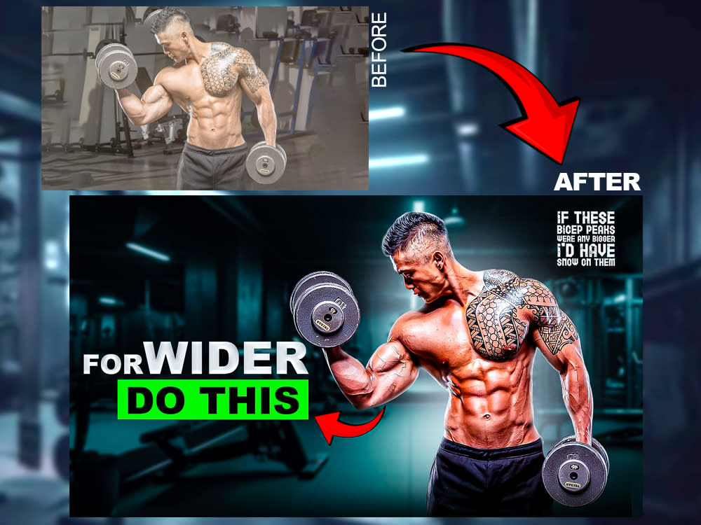 A high CTR clickbait Fitness Youtube Thumbnail | Upwork