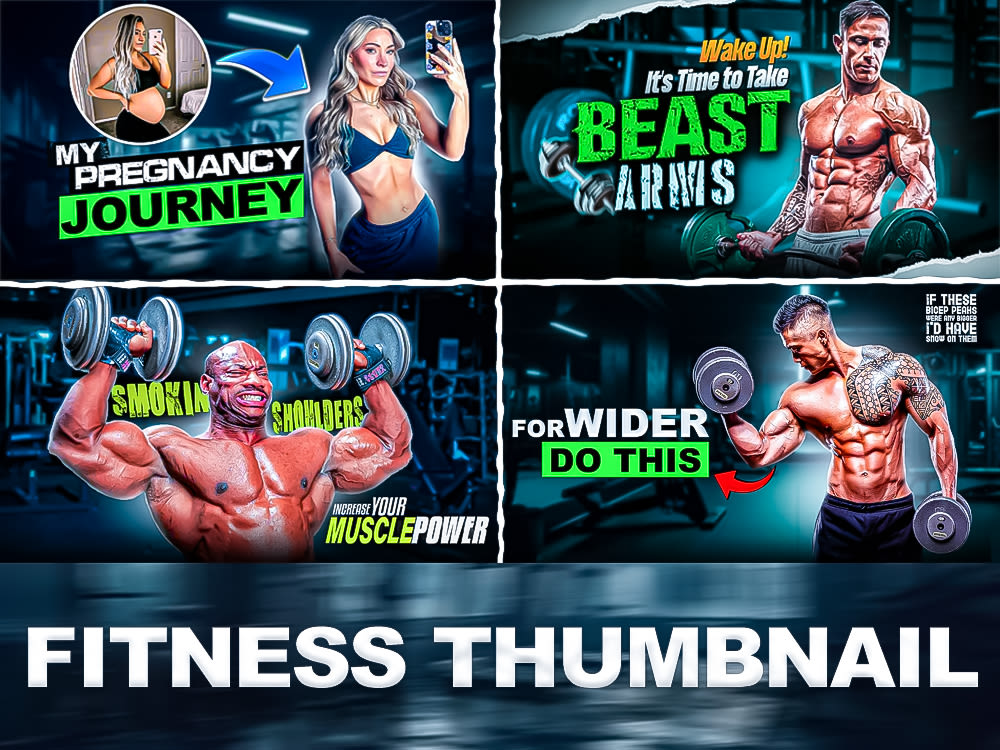 A high CTR clickbait Fitness Youtube Thumbnail | Upwork