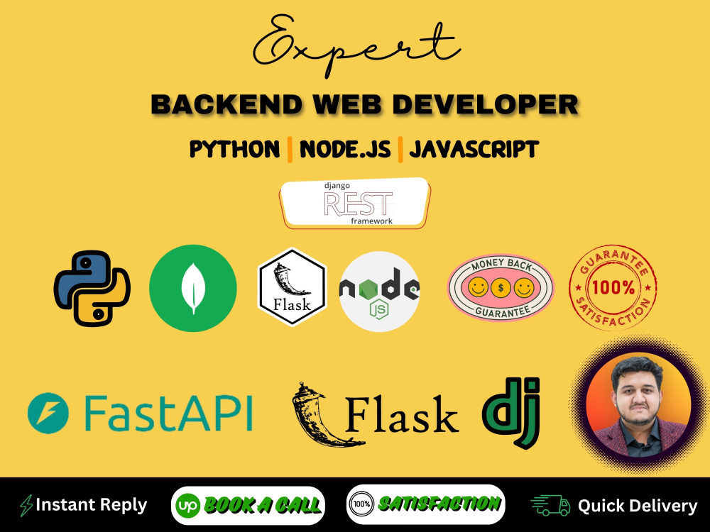 Rest API using flask, python, django rest framework, or nodejs | Upwork