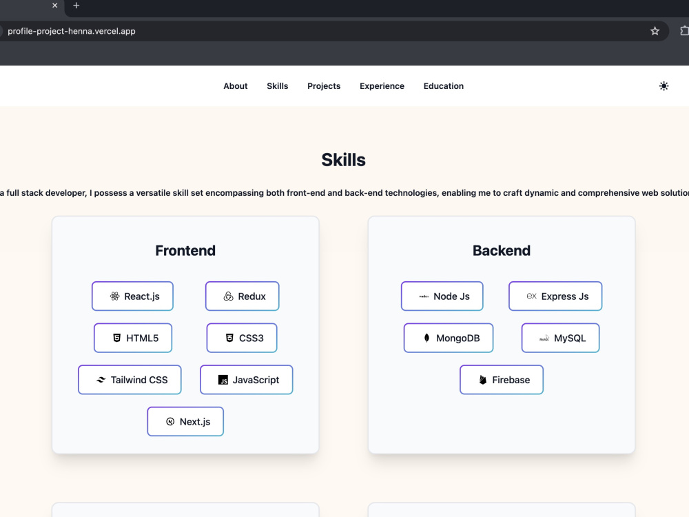 Web Developer | Full Stack Developer Portfolio Website | Upwork