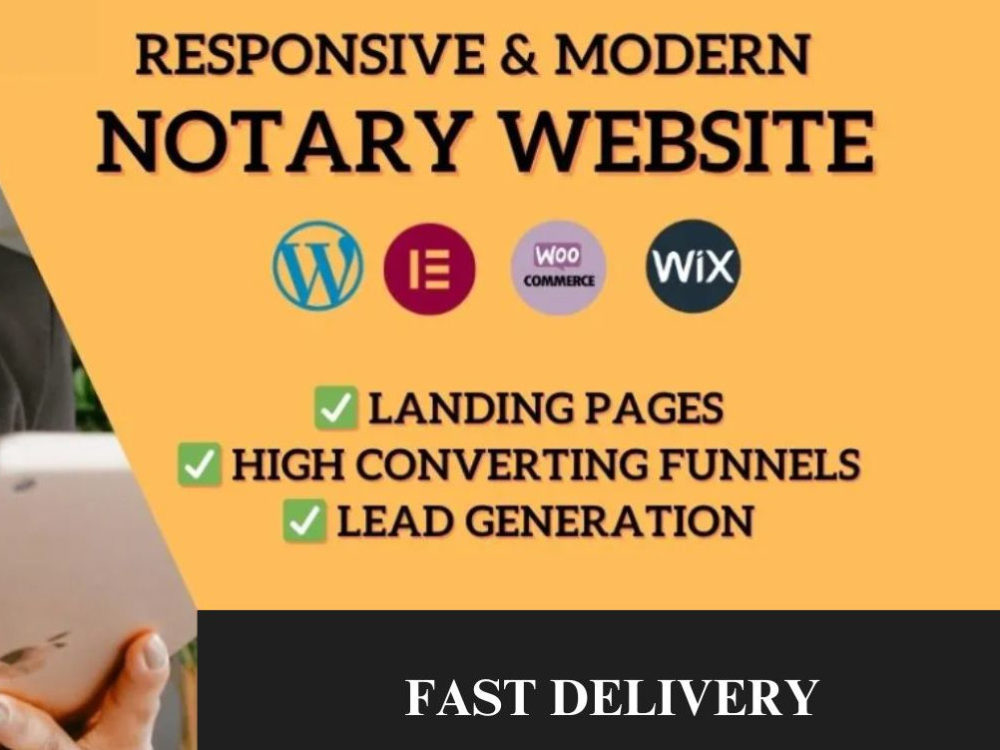 Notary website, notary landing page, booking website, Notary logo | Upwork