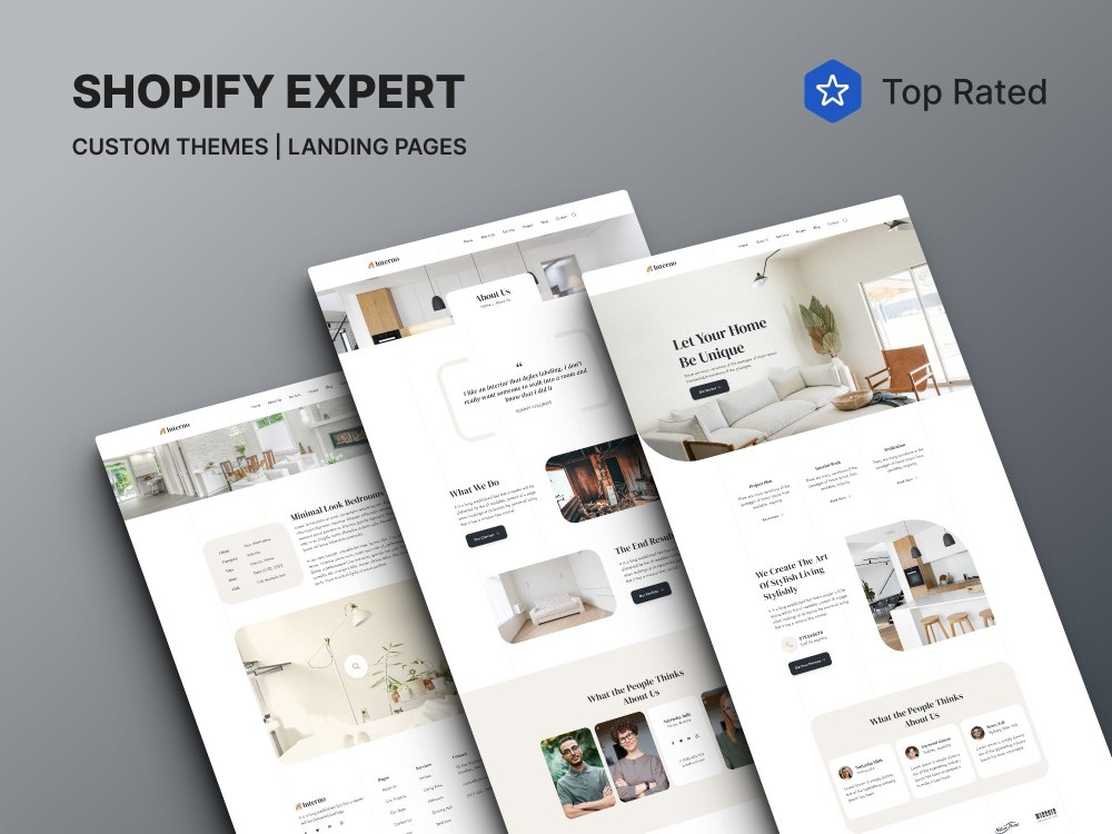 Shopify custom theme template, Landing Page, Website Design, UI/UX ...
