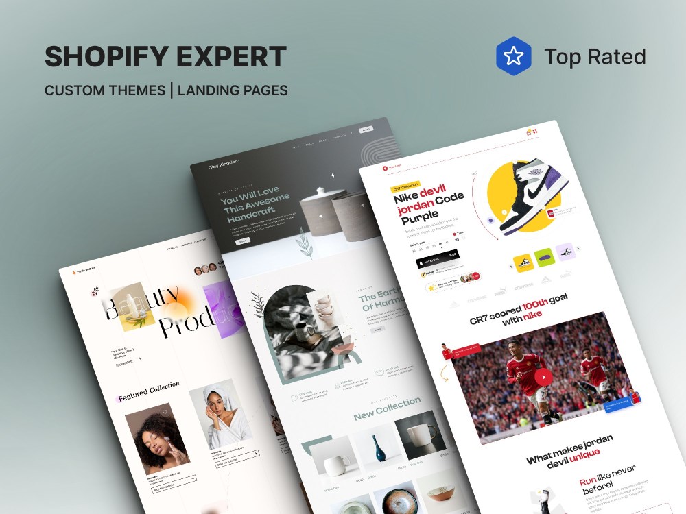 Shopify custom theme template, Landing Page, Website Design, UI/UX ...