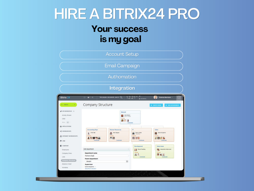 Bitrix24 crm account setup, bitrix24 automation, and bitrix24 website | Upwork