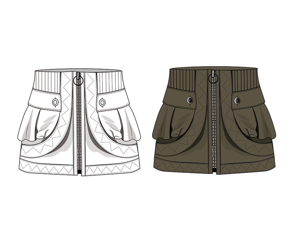 Clear detailed fashion flat sketches/technical drawings | Upwork