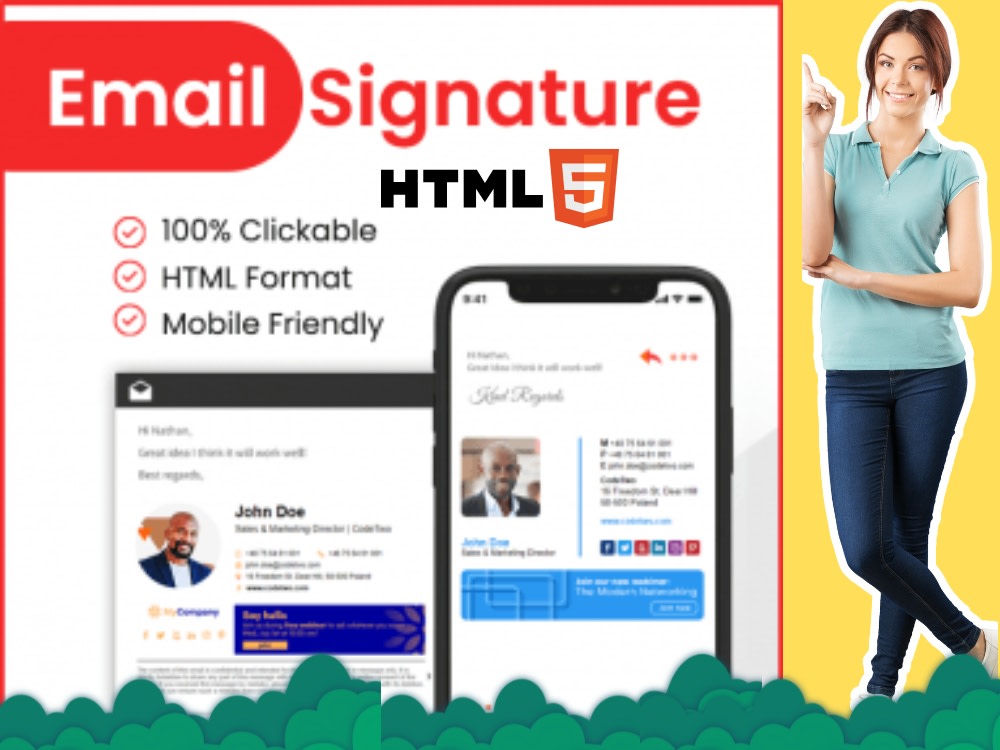 Professional Clickable Html Email Signatures For Gmail and Outlook | Upwork