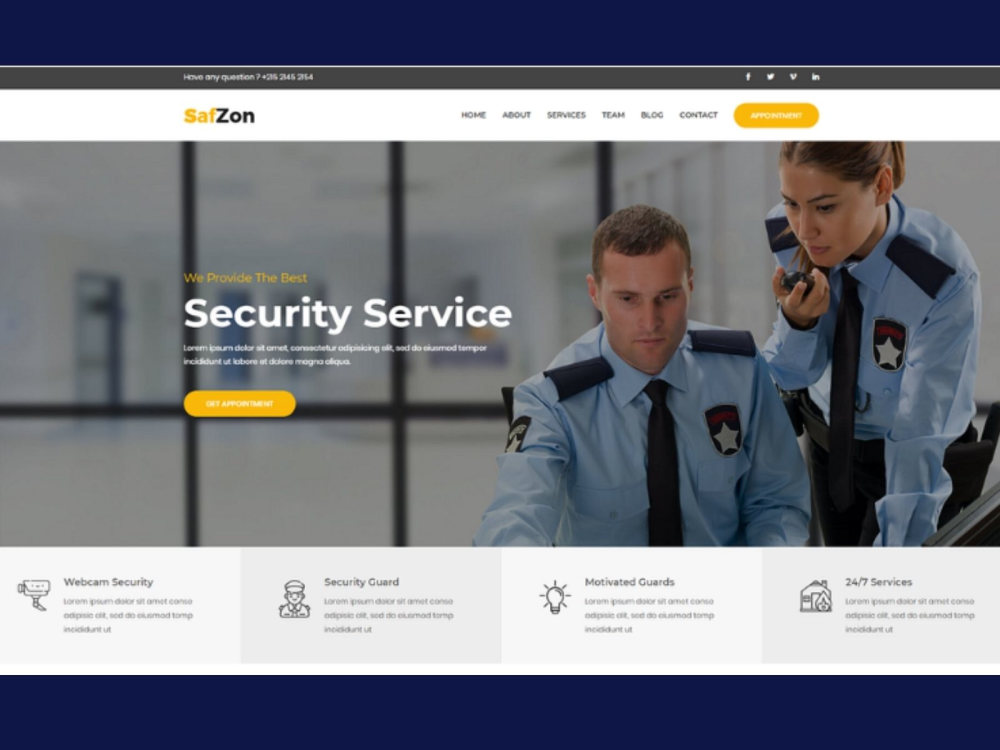 A professional Wix Security Services and Security Company Website | Upwork