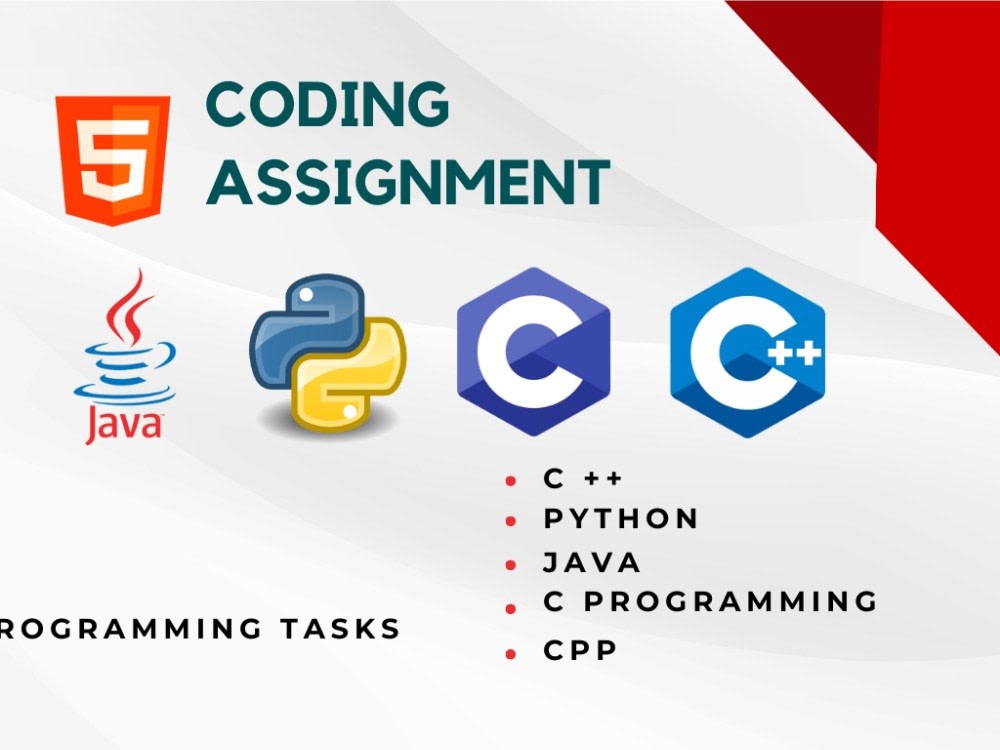 C, c++, python assignment ,web developing ,data analysis any python ...