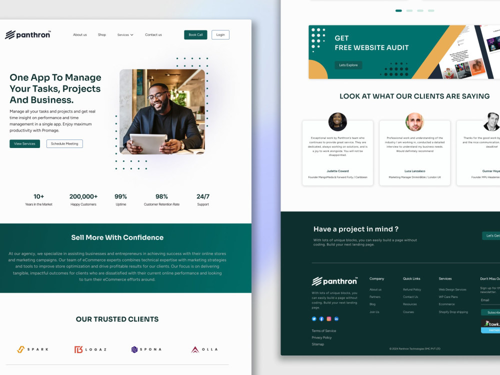 A professional landing page design | Upwork