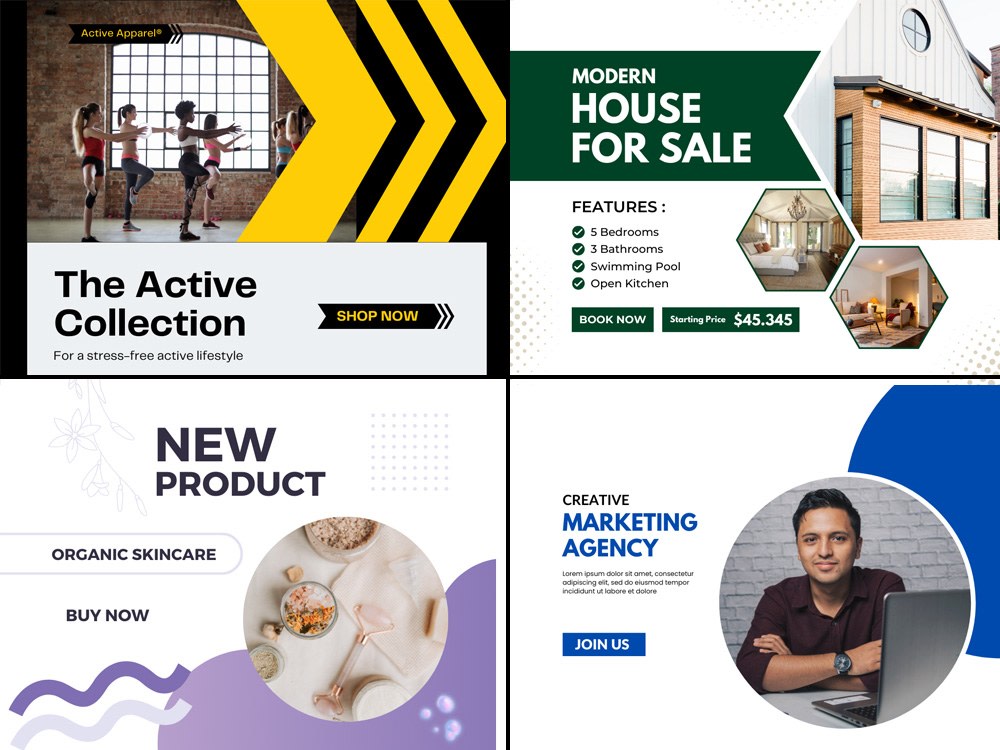 30 Unique Post design templates for any platform (FB,IG Etc.) using ...