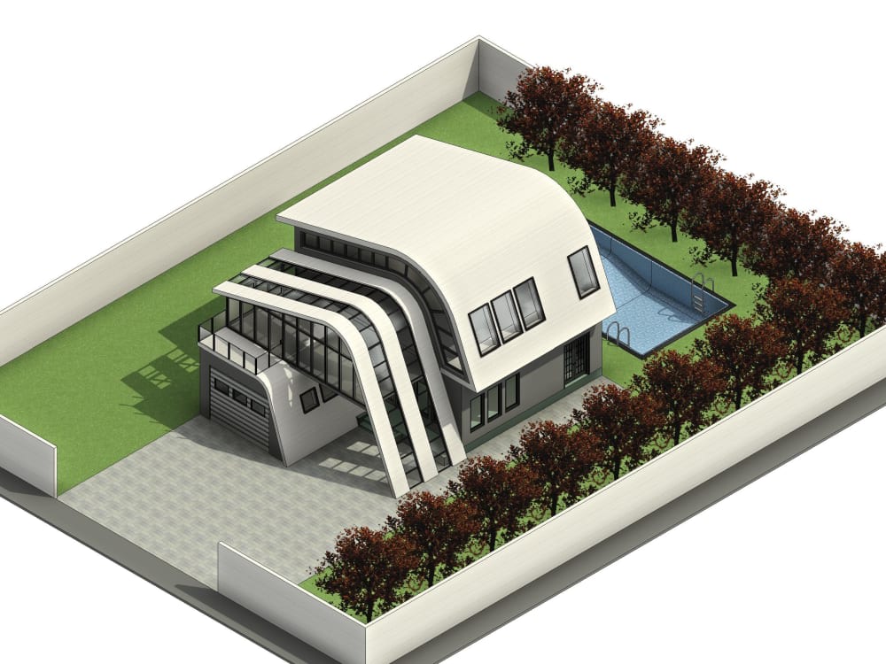 Detailed 3D model/3Dfloor plans of exterior/interior from 2D plans ...