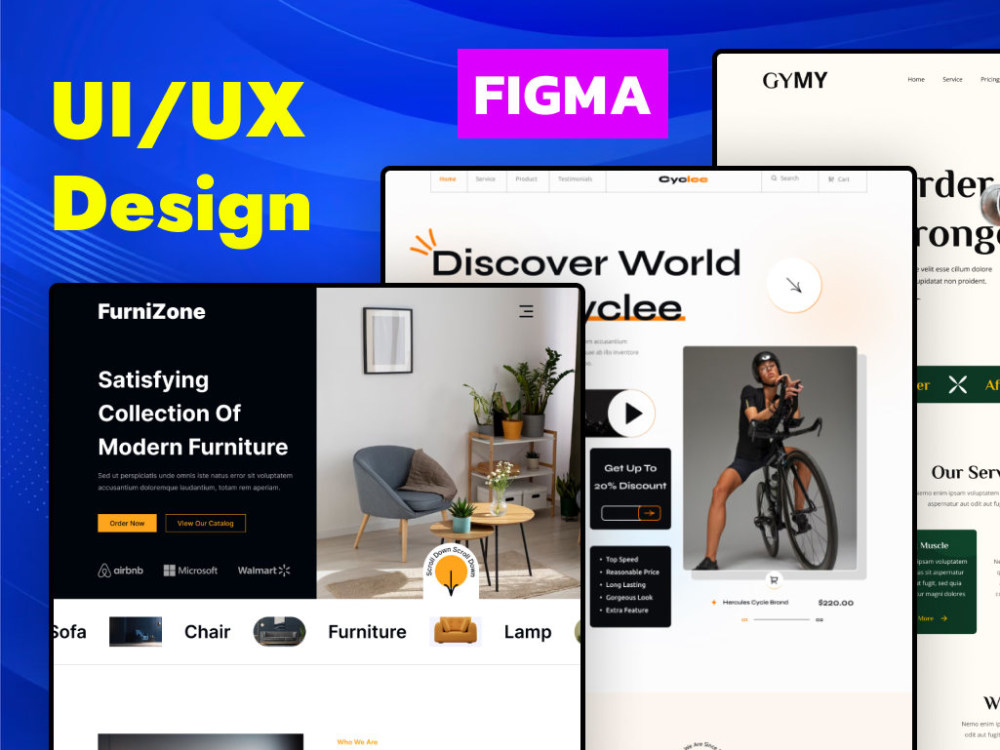Professional website ui ux ,Figma website design, landing page ui ux ...