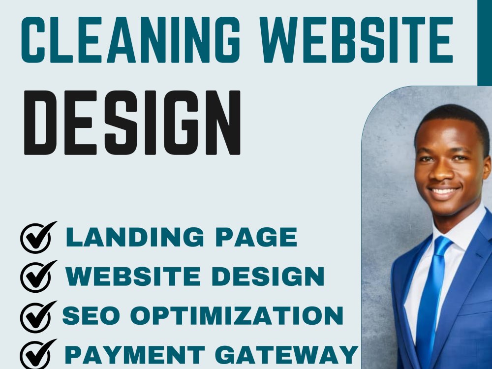 Modern cleaning service website design, redesign cleaning website | Upwork