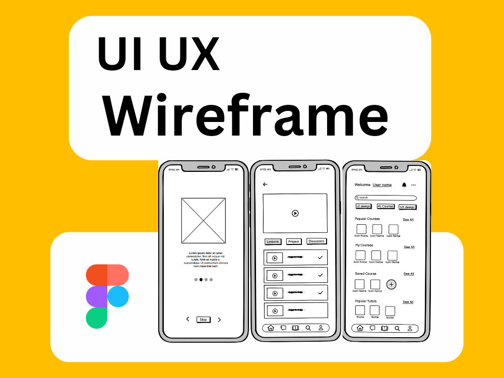 UI UX Wireframe Design of Website and Mobile on figma. | Upwork