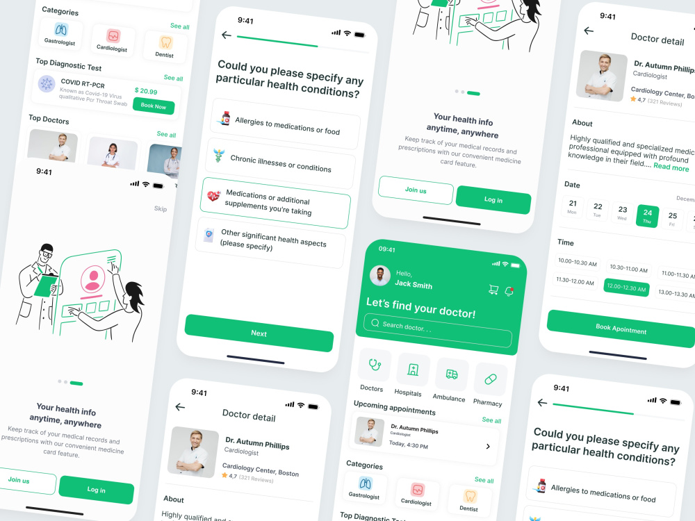 - UI/UX Design Solutions For HealthCare mobile app | Figma | Upwork