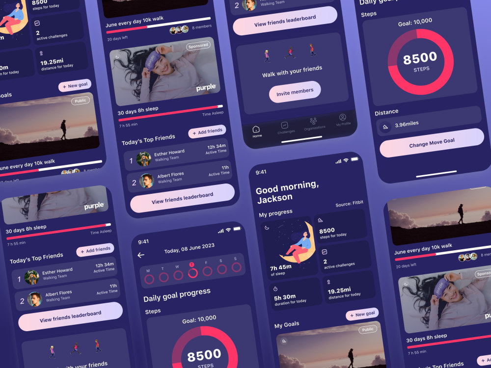 - UI/UX Design for Fitness & Activity Tracking mobile app | Figma | Upwork